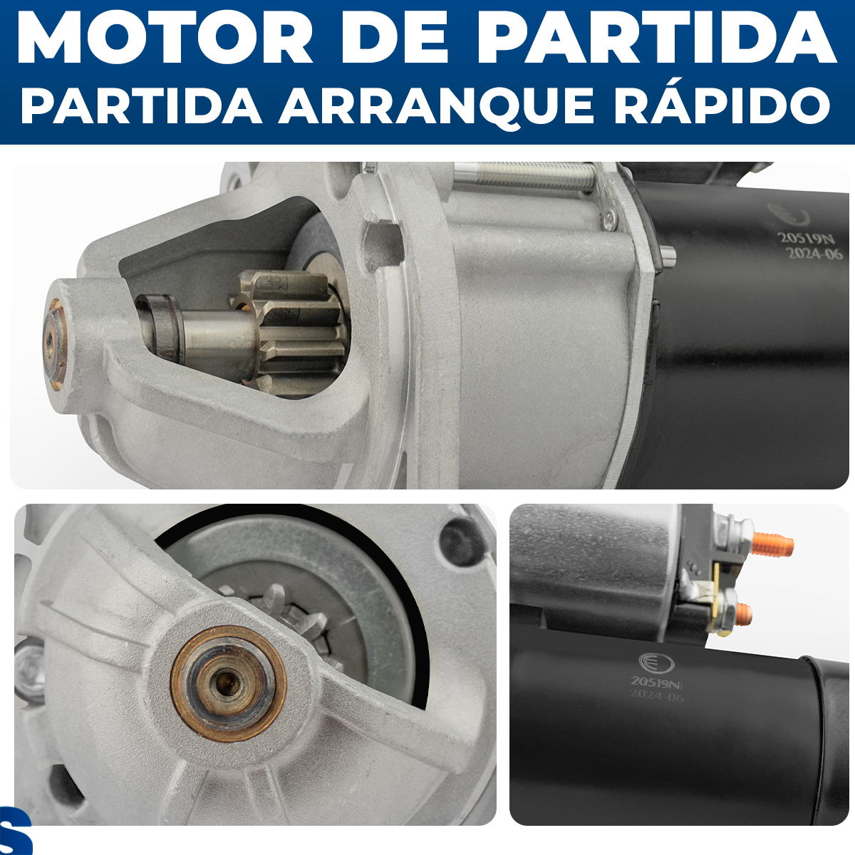 Motor De Partida Arranque Rapido Ford Fiesta Ecosport KA 1.0 1.6 Escort ...