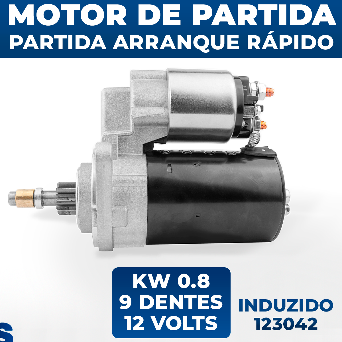 Motor Partida Arranque Rápido Fusca Kombi Brasilia Variant 1300 1500 1600