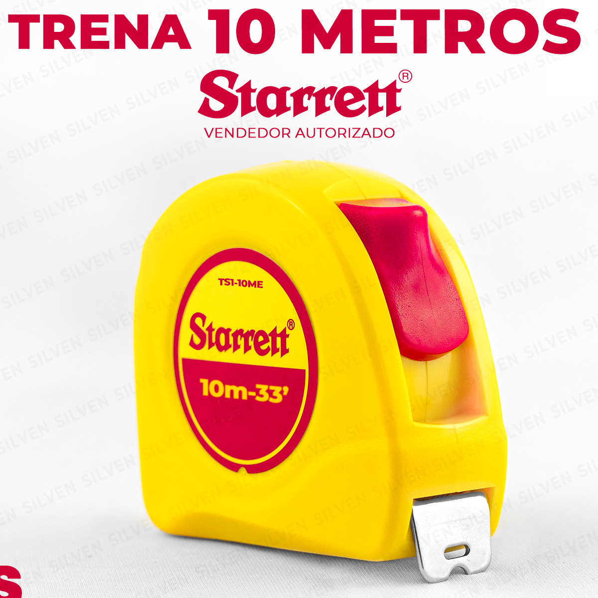 Trena De Bolso 10 Metros Profissional Starrett Fita De Aço - Silven