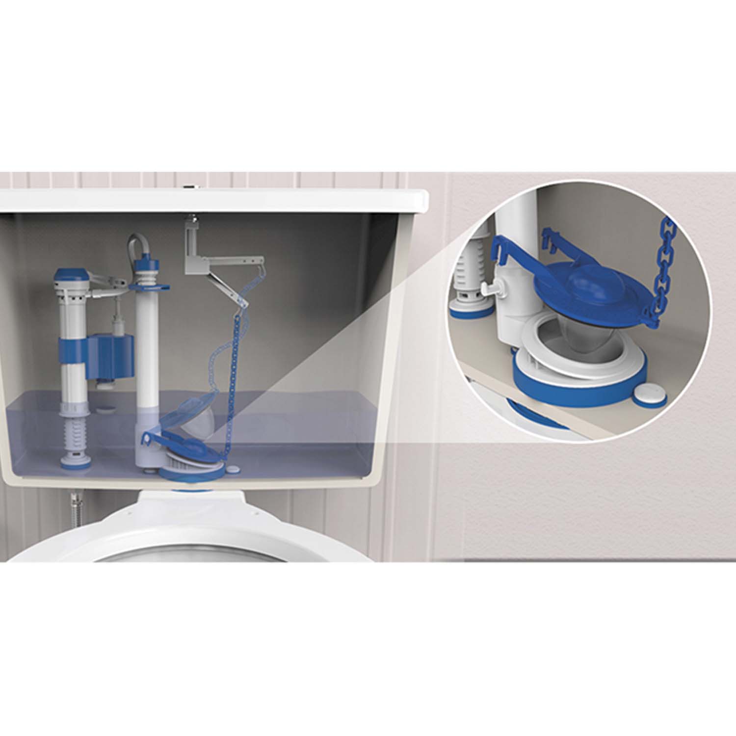 Obturador Comporta Caixa Descarga Acoplada Universal Astra - Silven